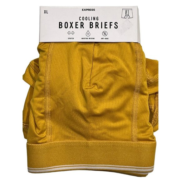 Express | Underwear & Socks | Nwt Express Cooling Boxer Briefs Sz Xl Gold E | Poshmark